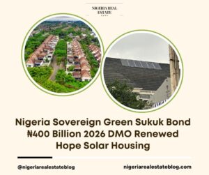Nigeria Issues N400B Green Sukuk Bond in 2026 | NREB